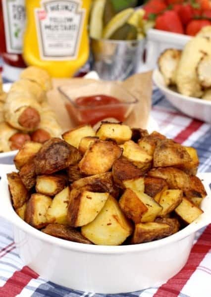 Mustard Roasted Potatoes | Oven Roasted Potato Side Dish | Mantitlement