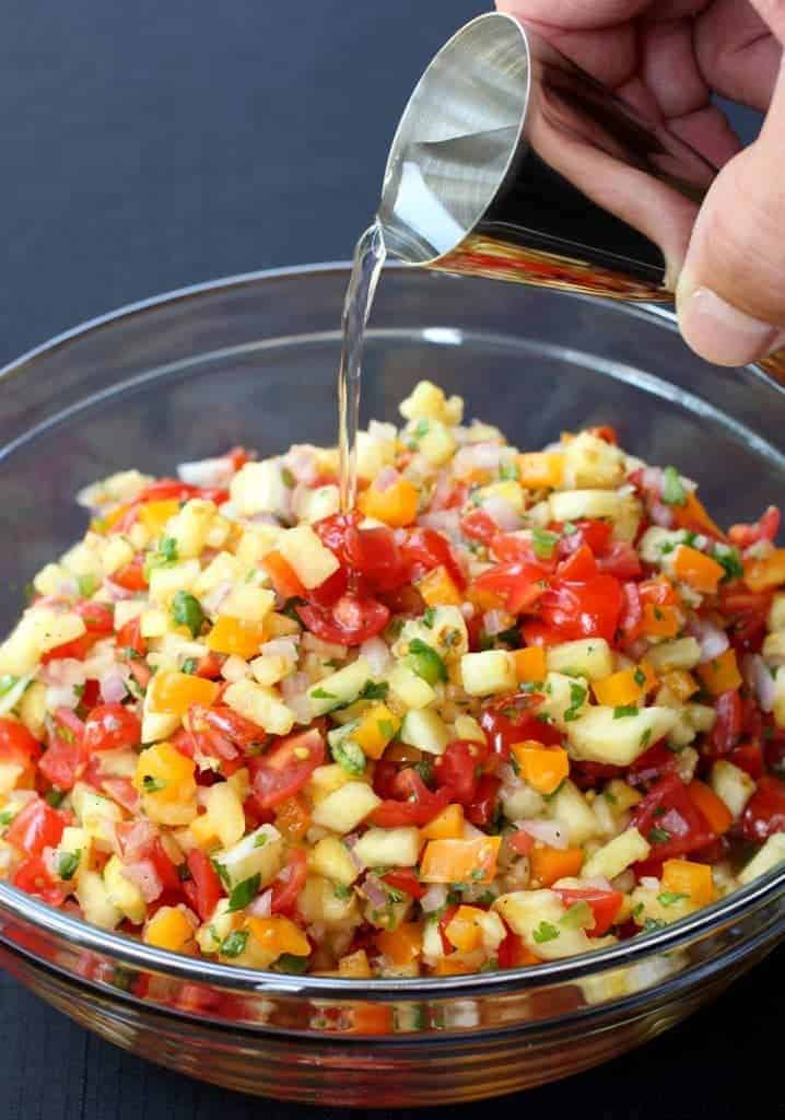 Bratwurst with Pineapple Tequila Salsa - Mantitlement