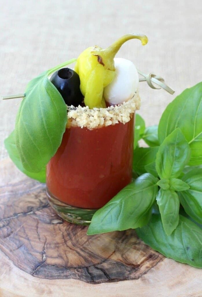 Pizza Bloody Mary Shots | A Pizza Flavored Bloody Mary For Brunch