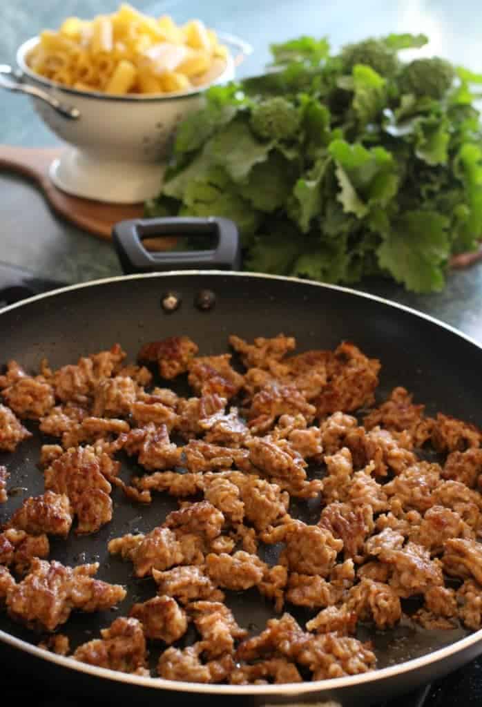 Rigatoni with Sausage and Broccoli Rabe | Easy One Pot Pasta Recipe