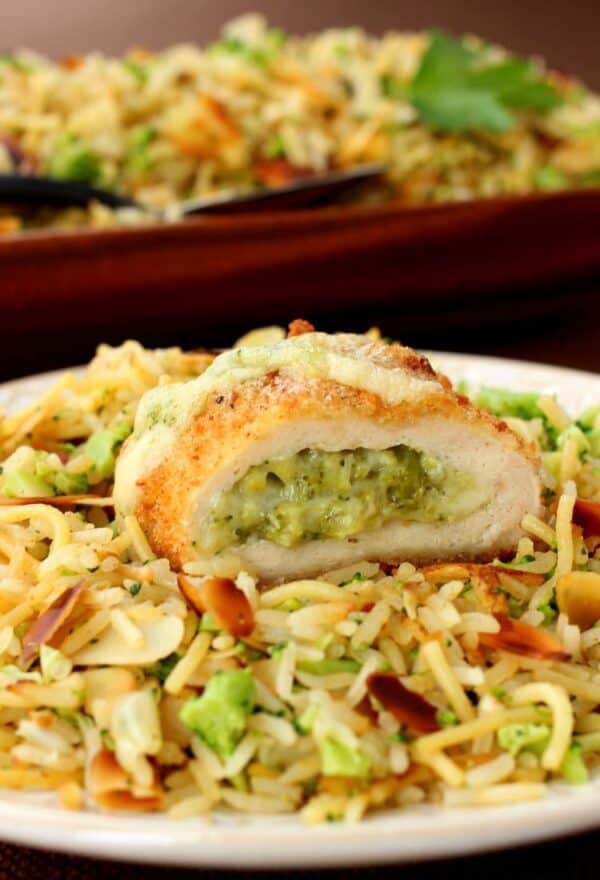 Barber Foods Stuffed Chicken and Broccoli Rice Pilaf | Easy Dinner Idea