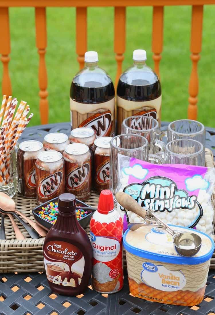 Birthday Root Beer Floats - A Root Beer Float Bar For Birthdays & Parties