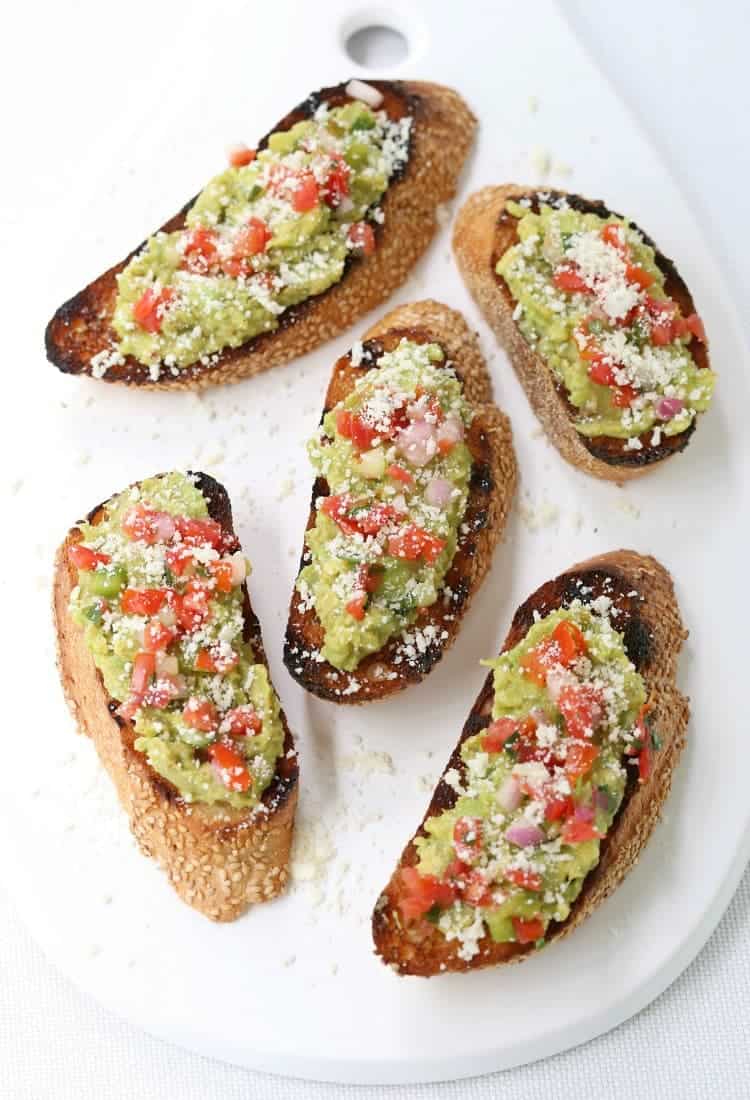 Fiesta Avocado Toast Recipe | Easy Party Appetizer | Mantitlement