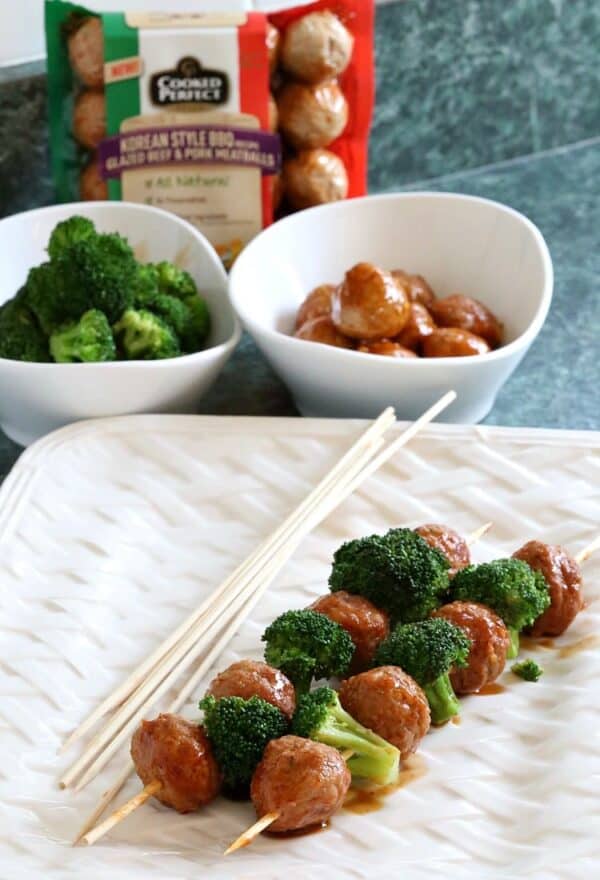 Beef and Broccoli Meatball Kabobs - A Quick Family Dinner | Mantitlement