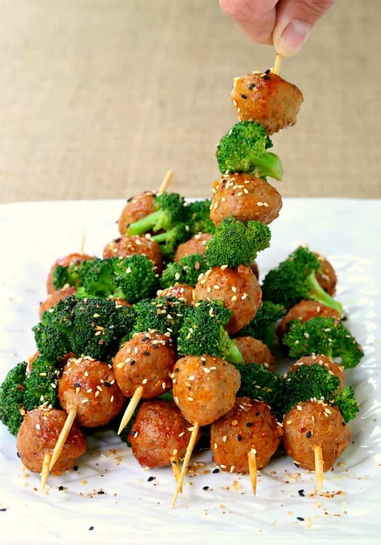 Beef and Broccoli Meatball Kabobs - A Quick Family Dinner | Mantitlement
