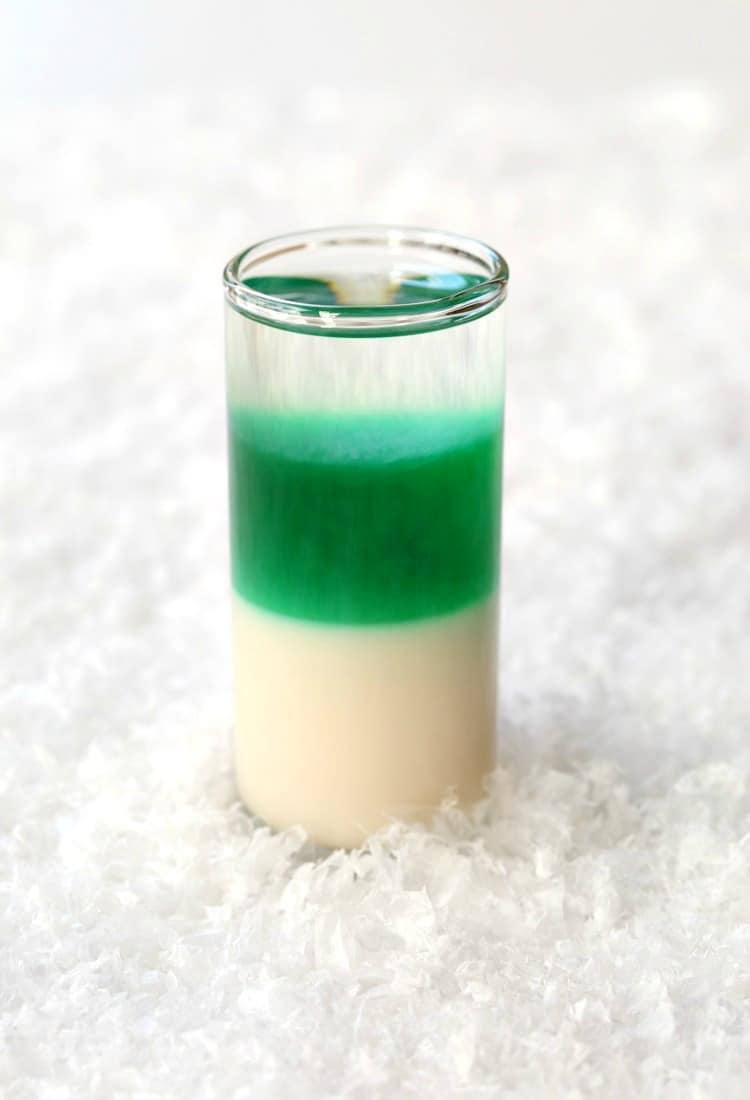 Layered Candy Cane Shot - Mantitlement