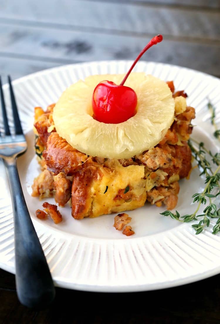 Pineapple Upside Down Sausage Stuffing | Mantitlement