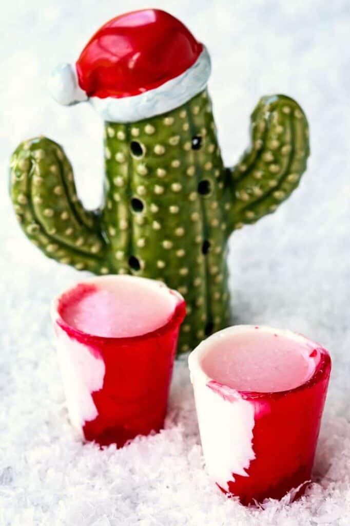 Frosty Peppermint Tequila Shots - Mantitlement