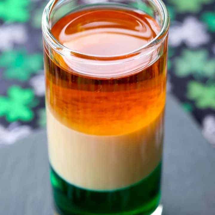 Irish Flag Shot | A Layered Shot Recipe For St. Patrick's Day