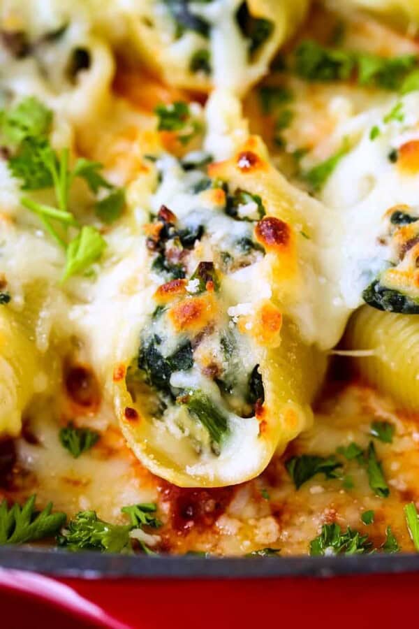 Cheesy Meat Stuffed Shells | Mantitlement