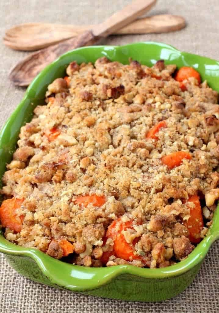 Buttered Carrots with Streusel Topping | Holiday Side Dish | Mantitlement