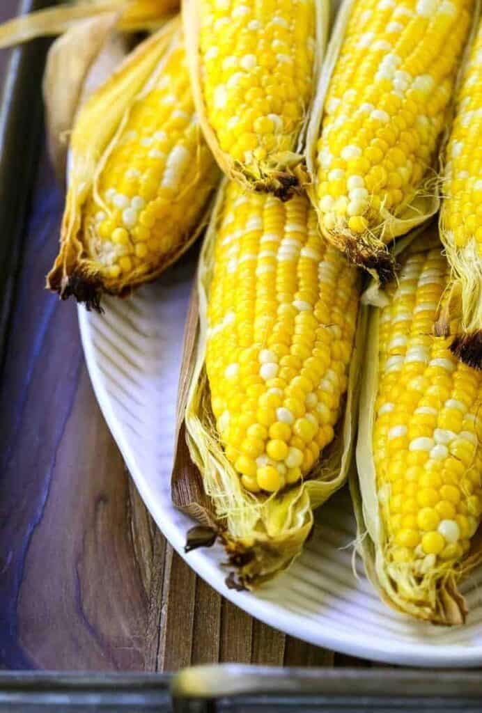 Oven Roasted Corn On The Cob | No Shucking Method | Mantitlement
