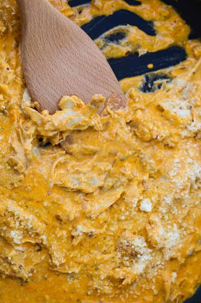 15 Minute Buffalo Chicken Spaghetti - Mantitlement